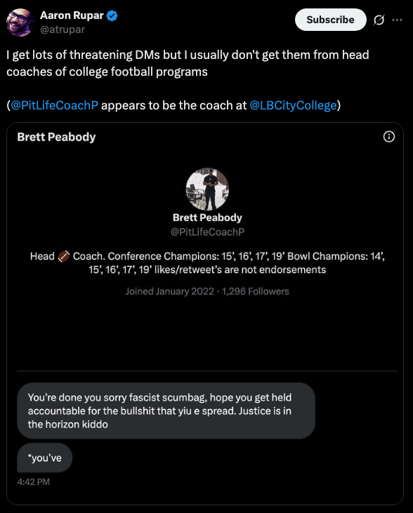 College head coach resignation and settlement followed profane message ...